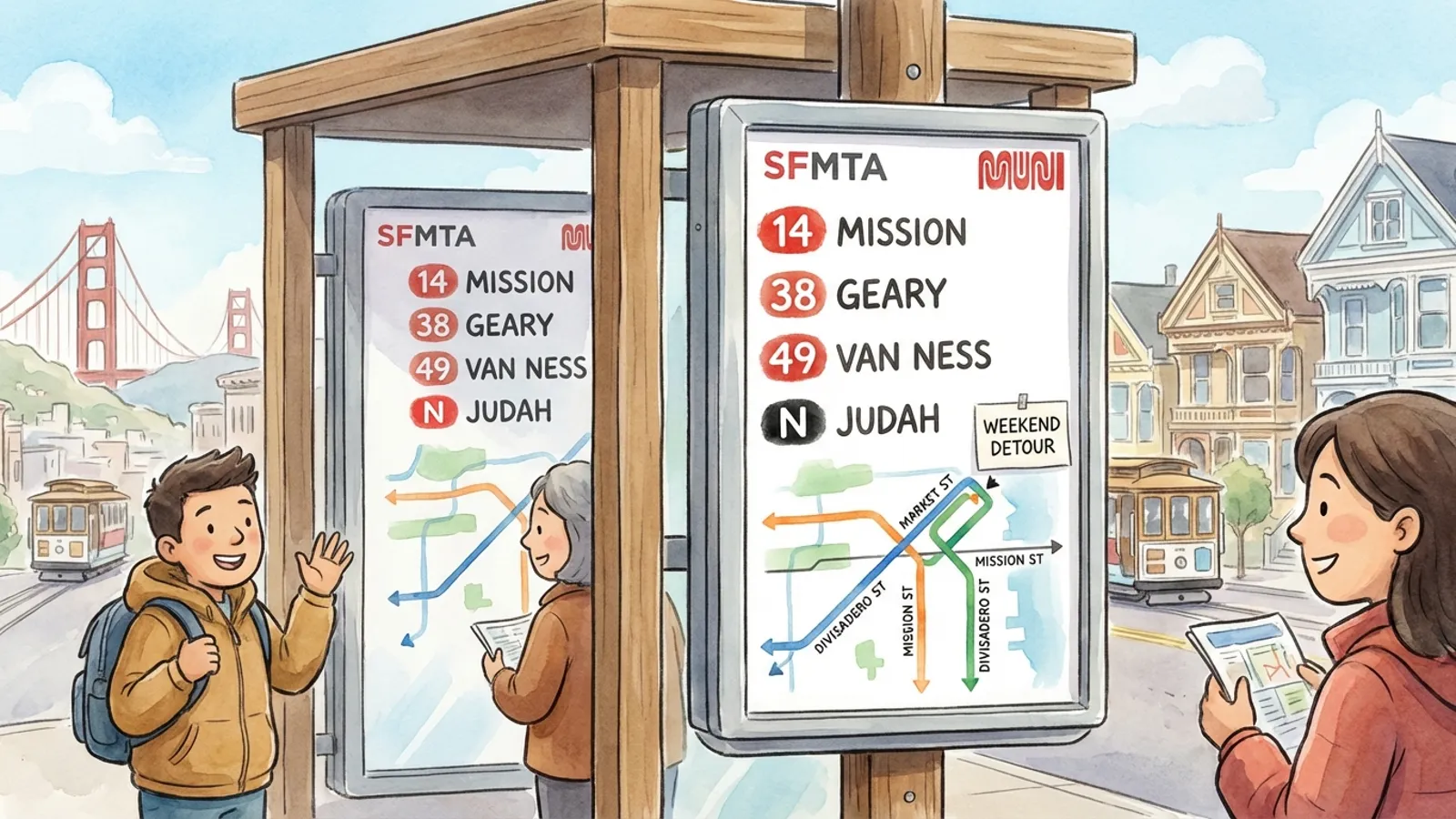 SF Muni Adapts 3 Routes Amid Police Activity