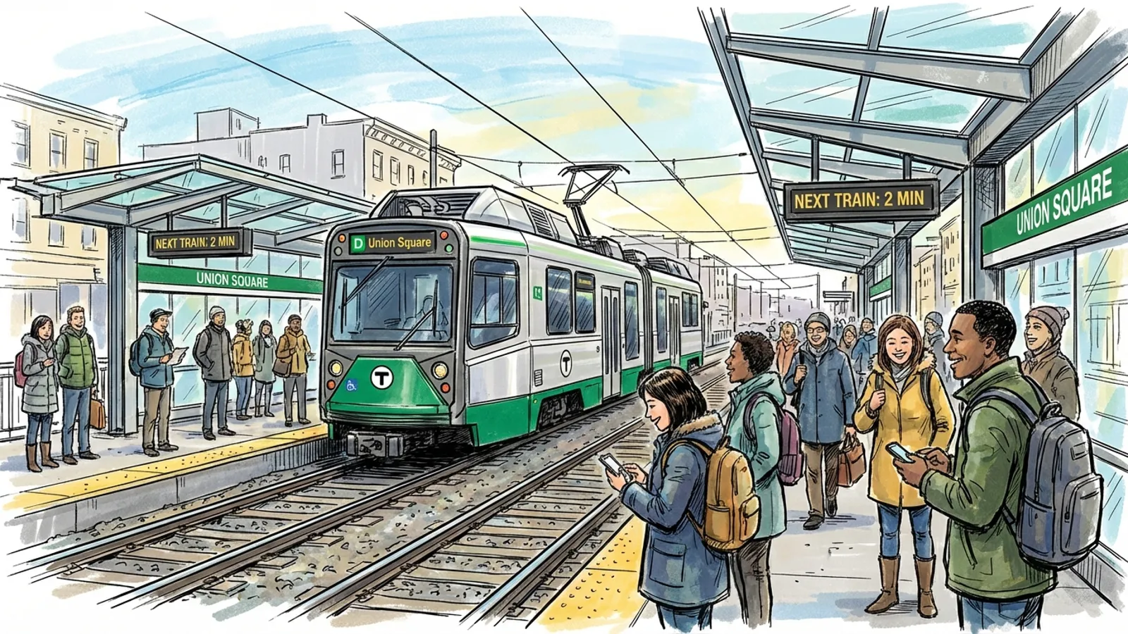 Boston Green Line Signal Fix Underway at Union Square