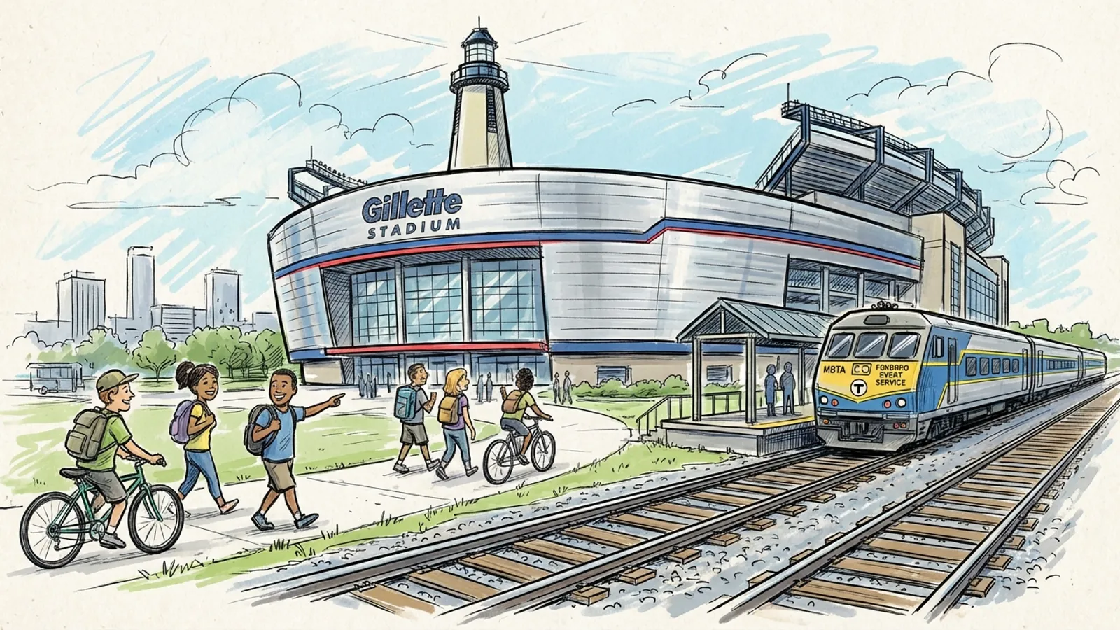 Boston MBTA Adds Game Day Trains for Patriots Fans