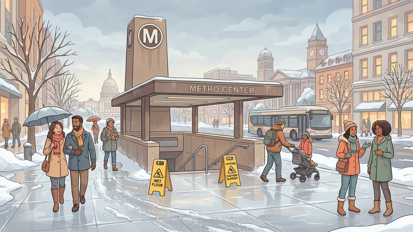 DC Metro Works to Clear Ice at Minnesota Ave Station