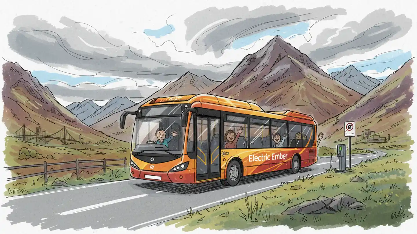 Scotland Gains £2 Electric Bus Link to Coast