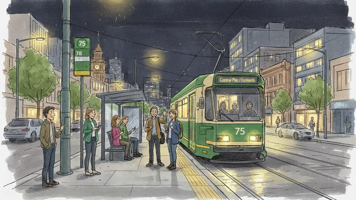 Melbourne Route 75 Trams Resume After Night Fault