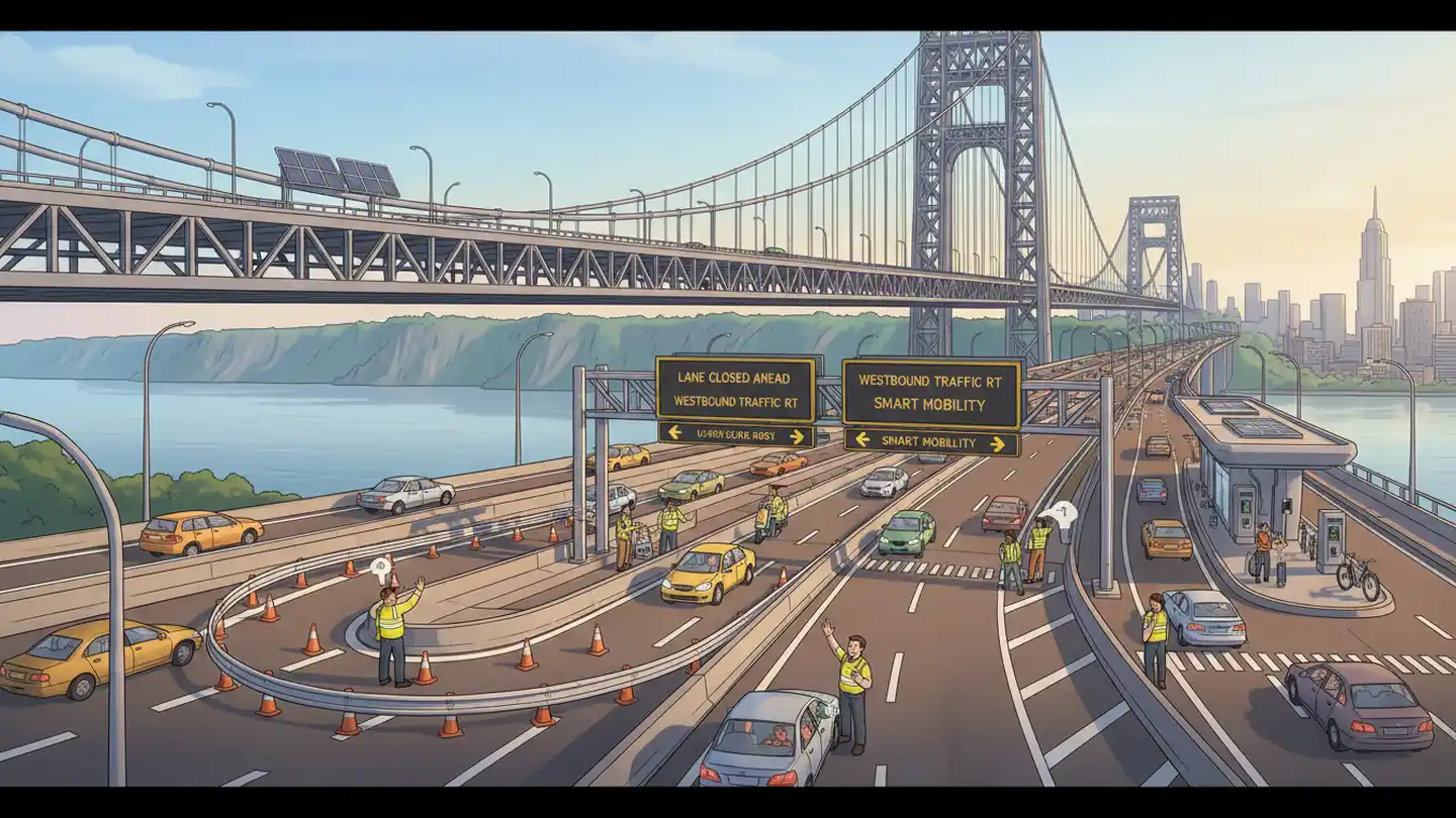 GW Bridge Repairs After Debris Incident