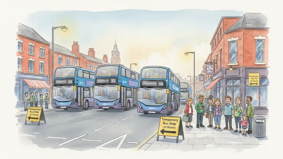 Sutton Coldfield Buses Reroute for Fun Run