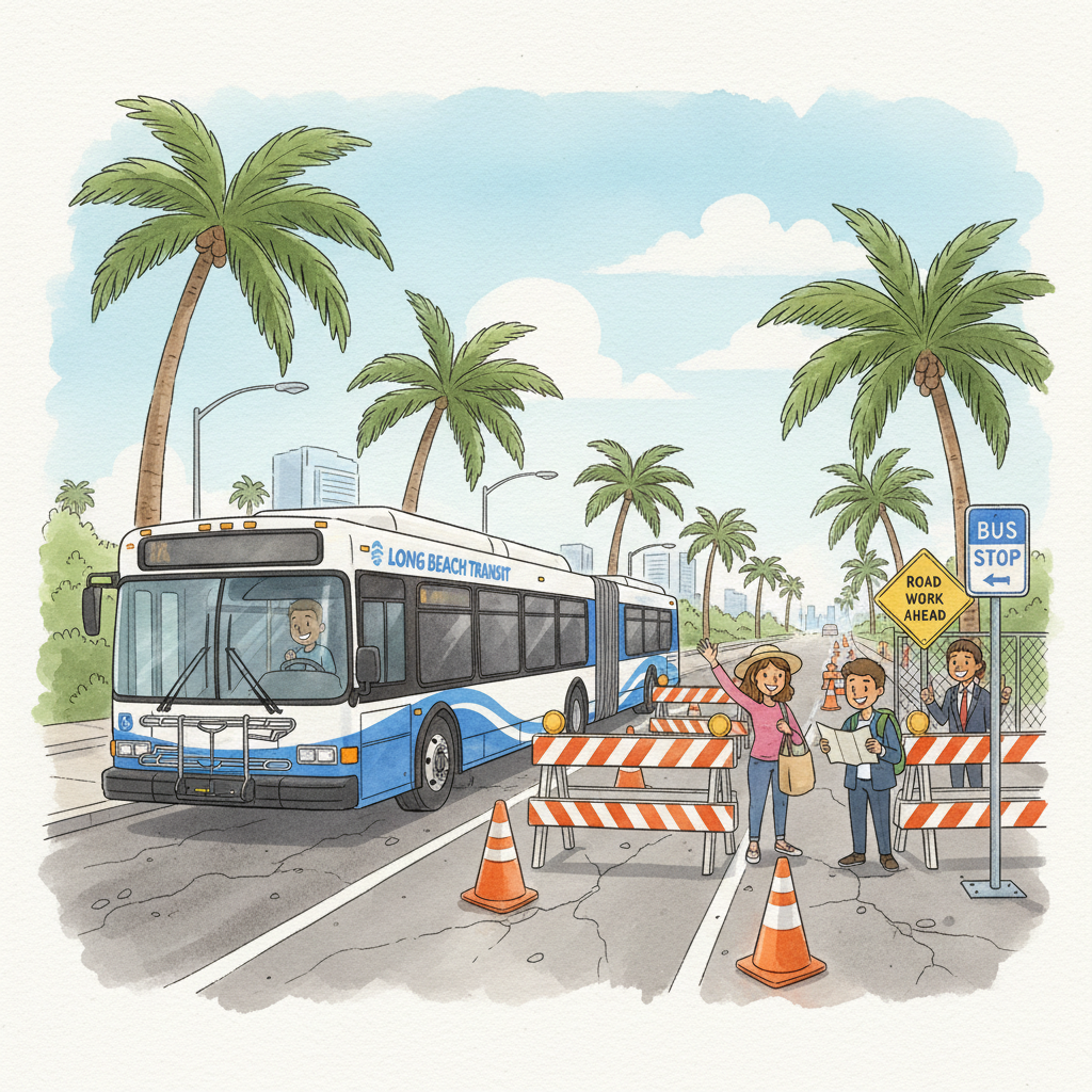 Long Beach Transit Adapts 4 Routes During Construction | Moovit News ...