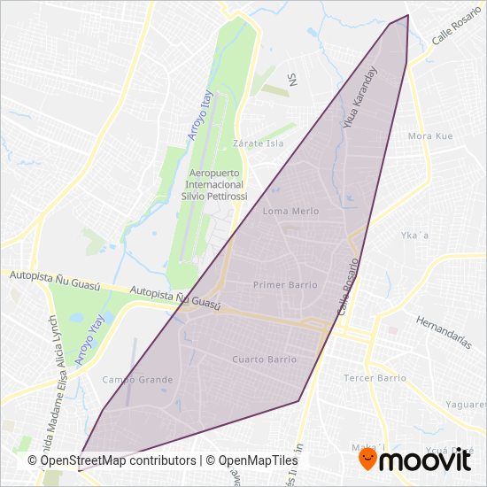 rutas de Autobús de Ciudad de Luque S.R.L., en Asunción