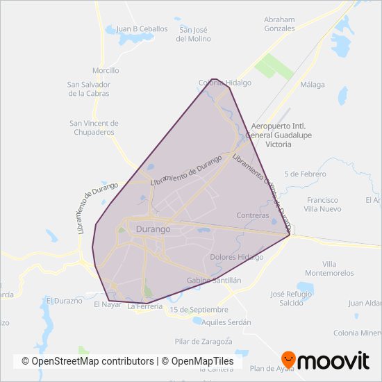 rutas de Autobús de Transportes Del Estado De Durango, en Durango