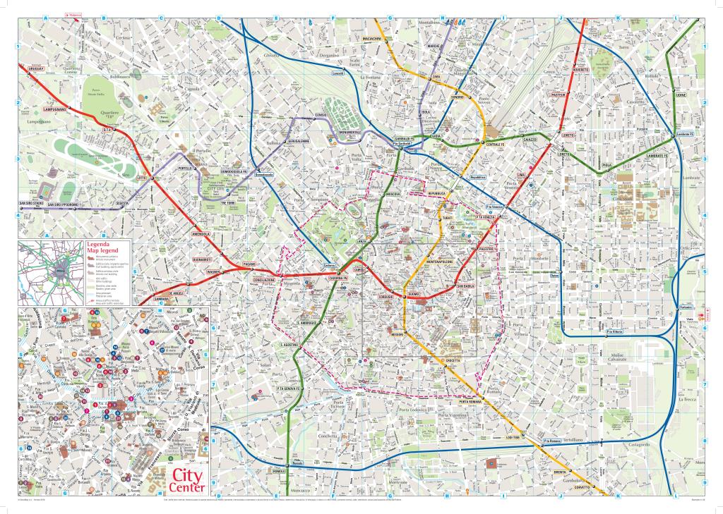 🗺Milano - Centro storico (ATM) Mappa offline in PDF