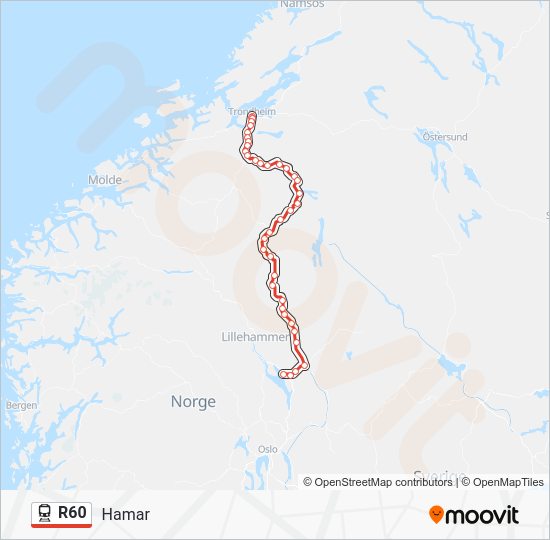 R60 Route: Schedules, Stops & Maps - Hamar (Updated)