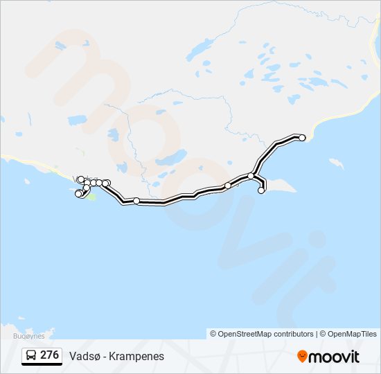 276 Route: Schedules, Stops & Maps - Ytrebyen / Krampenes (Updated)