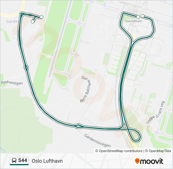 S44 Route: Schedules, Stops & Maps - Oslo Lufthavn (Updated)