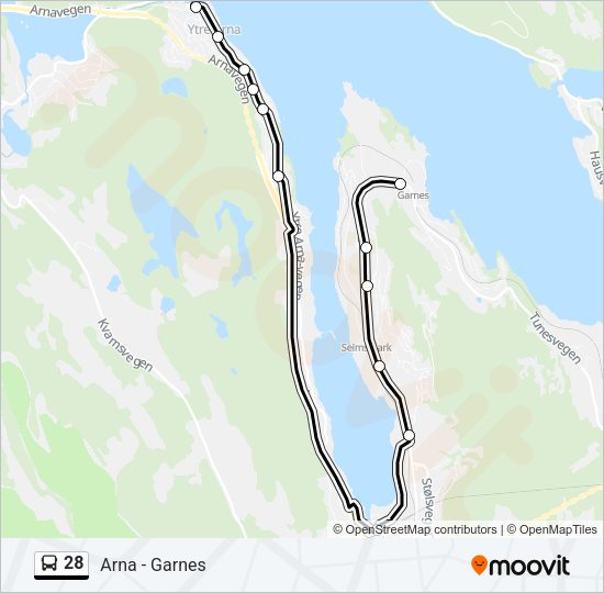 28 Route: Schedules, Stops & Maps - Arna - Garnes (Updated)