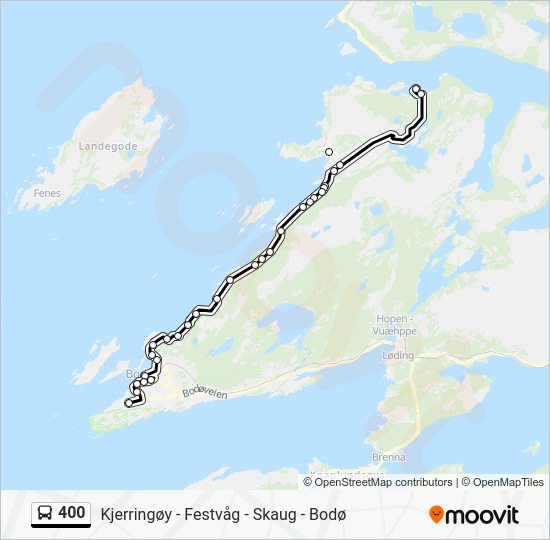 400 Route: Schedules, Stops & Maps - Bodø Lufthavn (Updated)