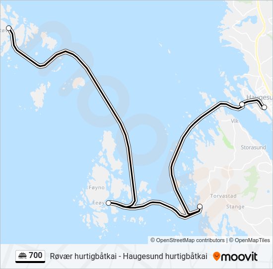 700 Route: Schedules, Stops & Maps - Haugesund Via Feøy-Kveitevik ...