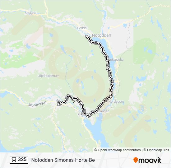 325 Route: Schedules, Stops & Maps - Bø Via Hørte (Updated)