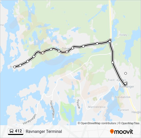 412 Route: Schedules, Stops & Maps - Ravnanger Terminal (Updated)