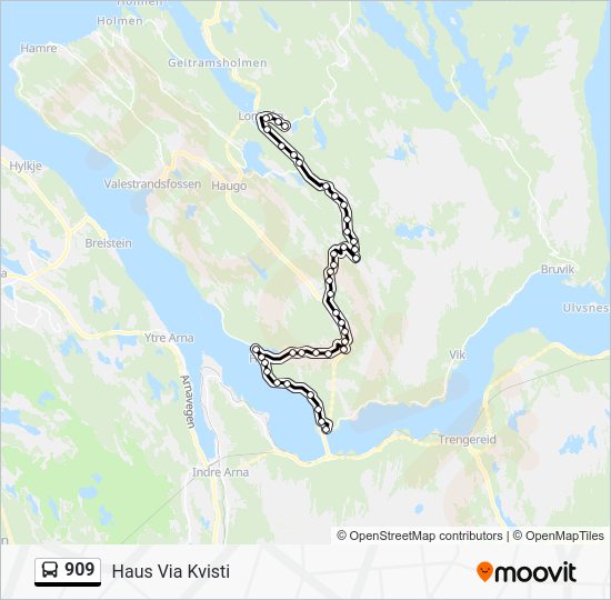 909 Route: Schedules, Stops & Maps - Haus Via Kvisti (Updated)