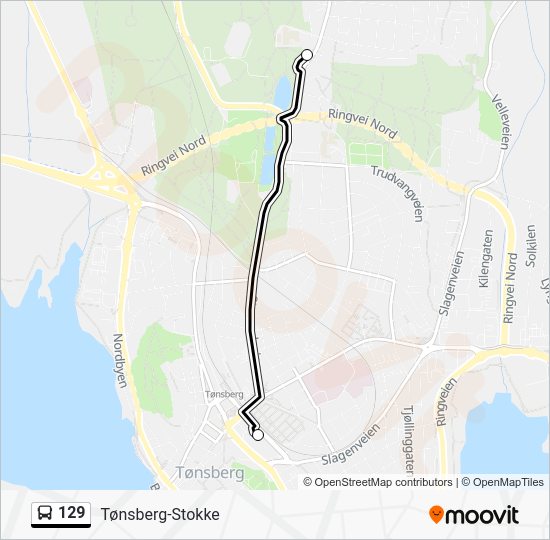 129 Route: Schedules, Stops & Maps - Tønsberg-Stokke (Updated)