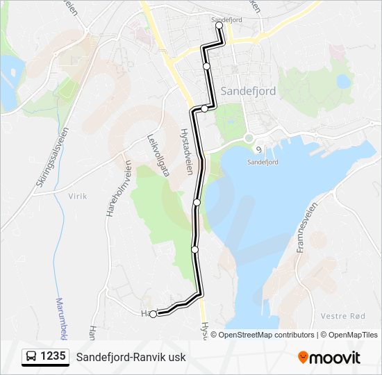 1235 Route: Schedules, Stops & Maps - Ranvik Ungdomsskole (Updated)