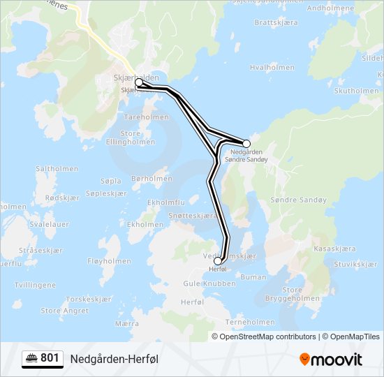 801 Route: Schedules, Stops & Maps - Nedgården-Herføl (Updated)