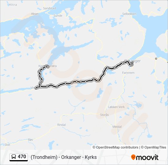 470 Route: Schedules, Stops & Maps - Kyrksæterøra (Updated)
