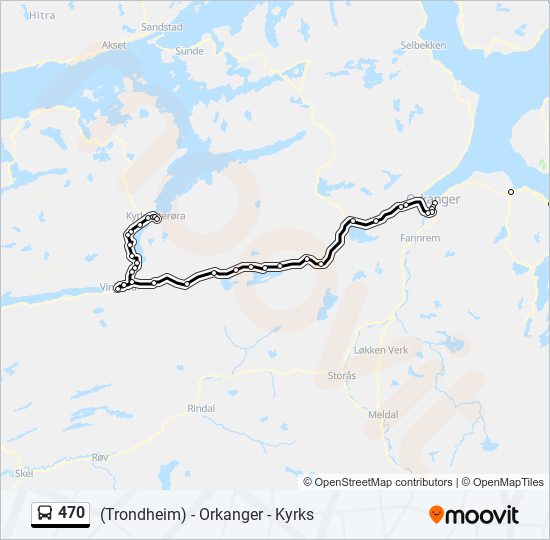 470 Route: Schedules, Stops & Maps - Kyrksæterøra (Updated)