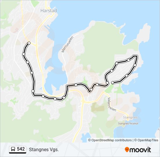 542 Route: Schedules, Stops & Maps - Stangnes Vgs. (Updated)