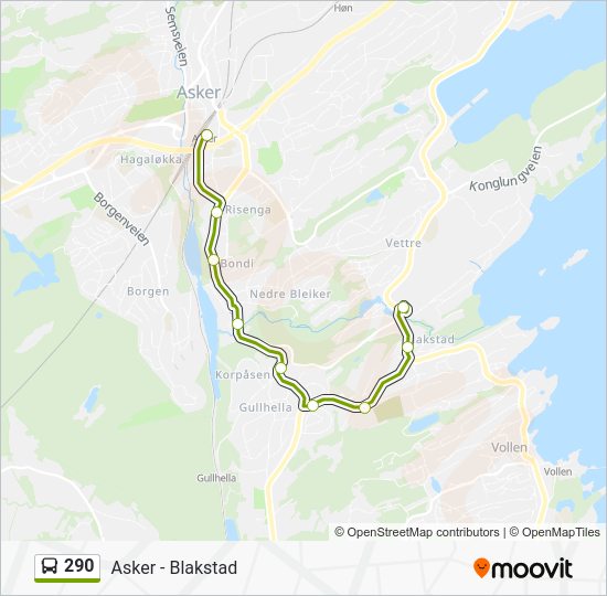 290 Route: Schedules, Stops & Maps - Asker (Updated)