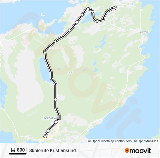 800 Route: Schedules, Stops & Maps - Frei U.Skole Via Bolga (Updated)