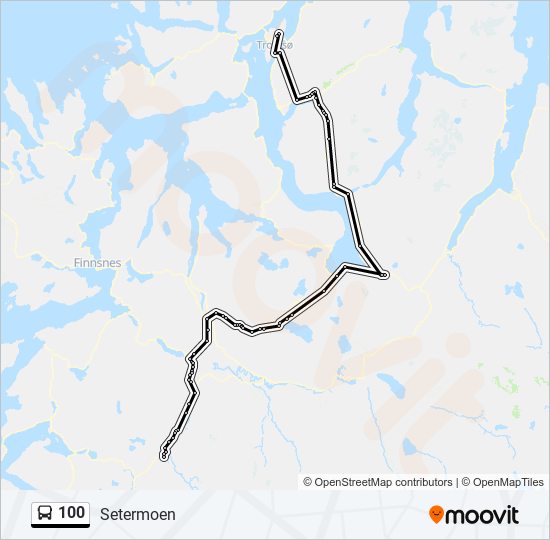 100 Route: Schedules, Stops & Maps - Setermoen (Updated)