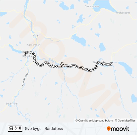 310 Route: Schedules, Stops & Maps - Øvergård Skole (Updated)