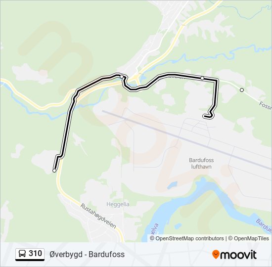 310 Route: Schedules, Stops & Maps - Bardufoss Ungdomsskole (Updated)