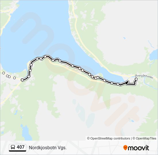 407 Route: Schedules, Stops & Maps - Nordkjosbotn Vgs. (Updated)