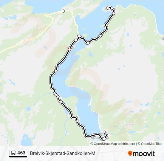 463 Route: Schedules, Stops & Maps - Skjerstad Skole (Updated)