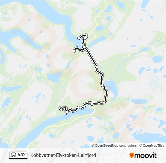 542 Route: Schedules, Stops & Maps - Leirfjord Skole (Updated)