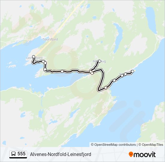 555 Route: Schedules, Stops & Maps - Steigen Sentralskole (Updated)