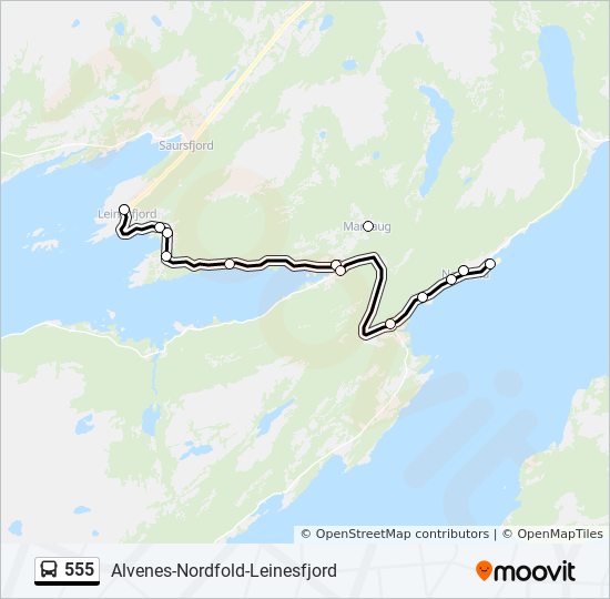 555 Route: Schedules, Stops & Maps - Steigen Sentralskole (Updated)