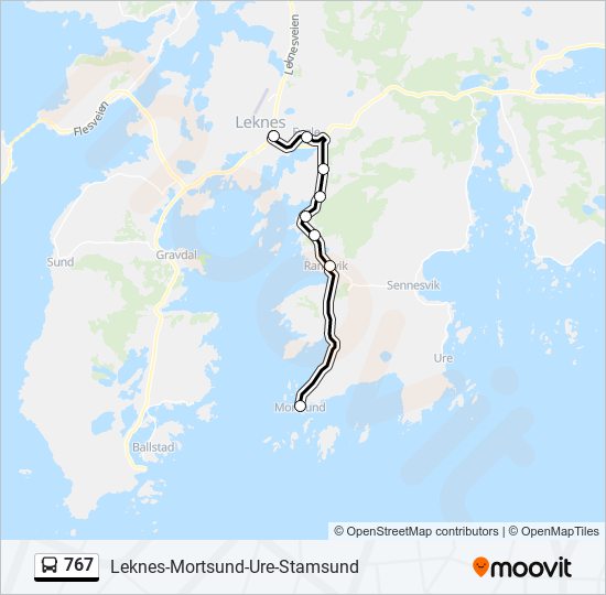 767 Route: Schedules, Stops & Maps - Leknes Skole (Updated)