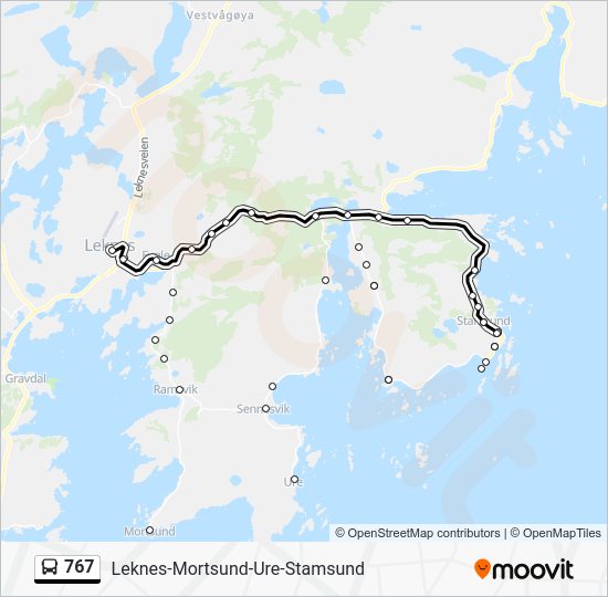 767 Route: Schedules, Stops & Maps - Leknes Sentrum (Updated)