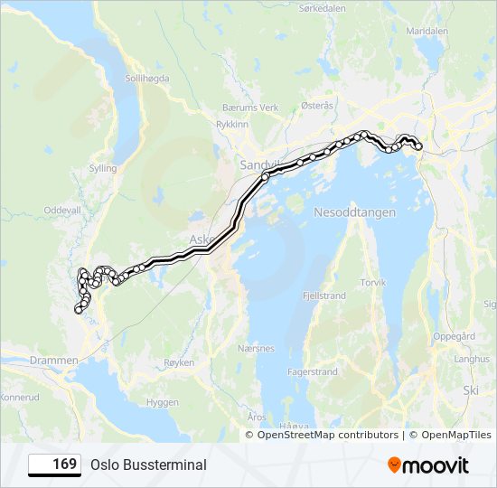 169 Route: Schedules, Stops & Maps - Oslo Bussterminal (Updated)
