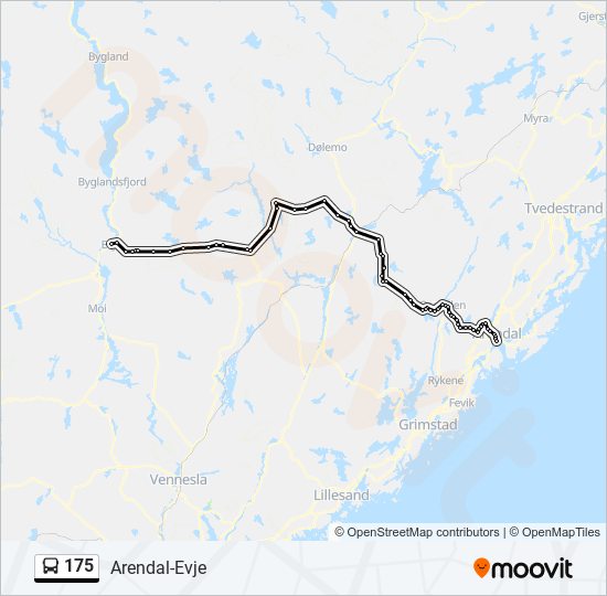 175 Route: Schedules, Stops & Maps - Arendal (Updated)