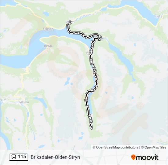 115 Route: Schedules, Stops & Maps - Oldedalen (Updated)
