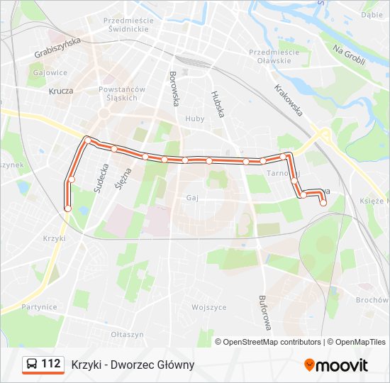 112 Route: Schedules, Stops & Maps - Zajezdnia Gazowa (Updated)
