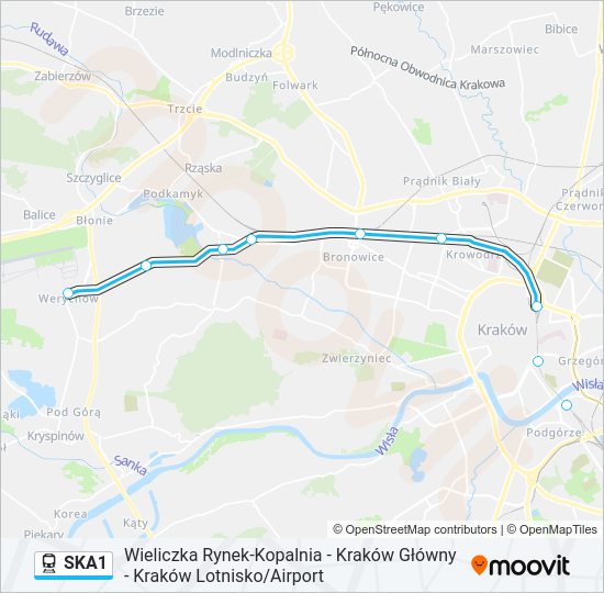 SKA1 Route: Schedules, Stops & Maps - Kraków Lotnisko (Updated)