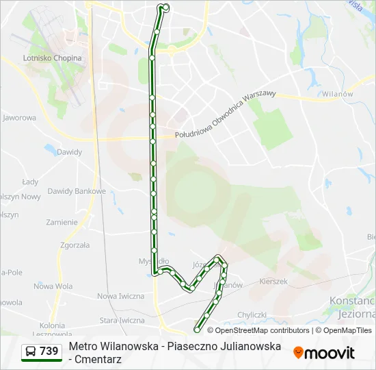 Linia 739: Rozkłady, przystanki i mapy - Piaseczno Julianowska ...