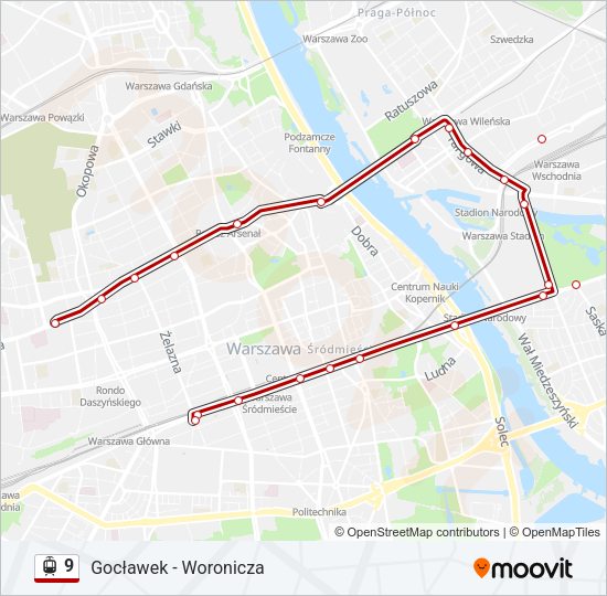 9 Route: Schedules, Stops & Maps - Pl. Starynkiewicza (Updated)