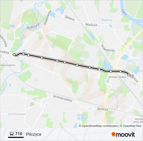 710 Route: Schedules, Stops & Maps - Pilczyce (Updated)
