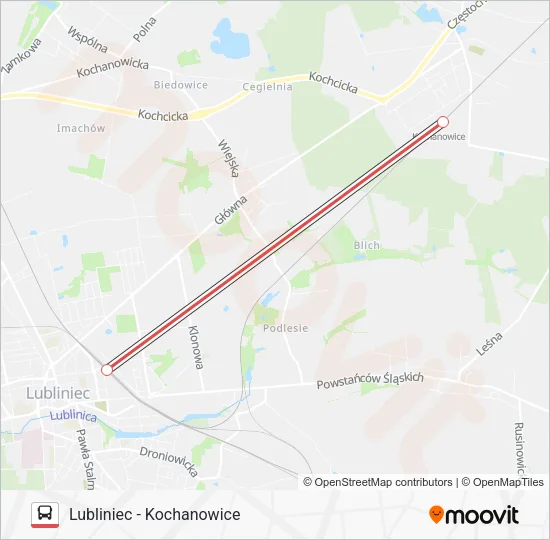 ZKA IC 44080 Route: Schedules, Stops & Maps - Kochanowice (Updated)