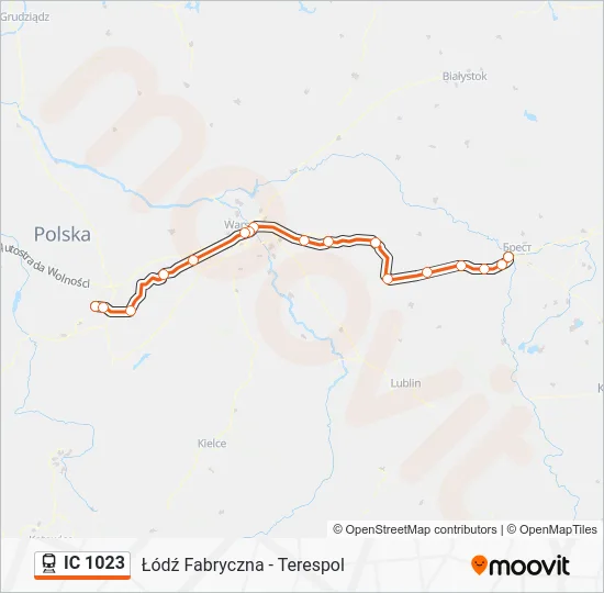 IC 1023 Route: Schedules, Stops & Maps - Terespol (Updated)