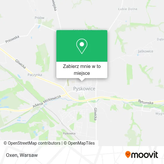 Jak dostać się do Oxen w Warsaw takimi środkami transportu jak kolej ...